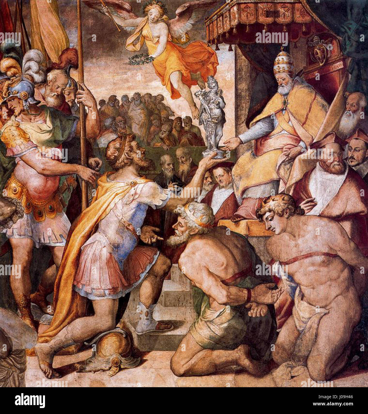 'El emperador Otón I reintegra los Estados de la Iglesia al papa ...