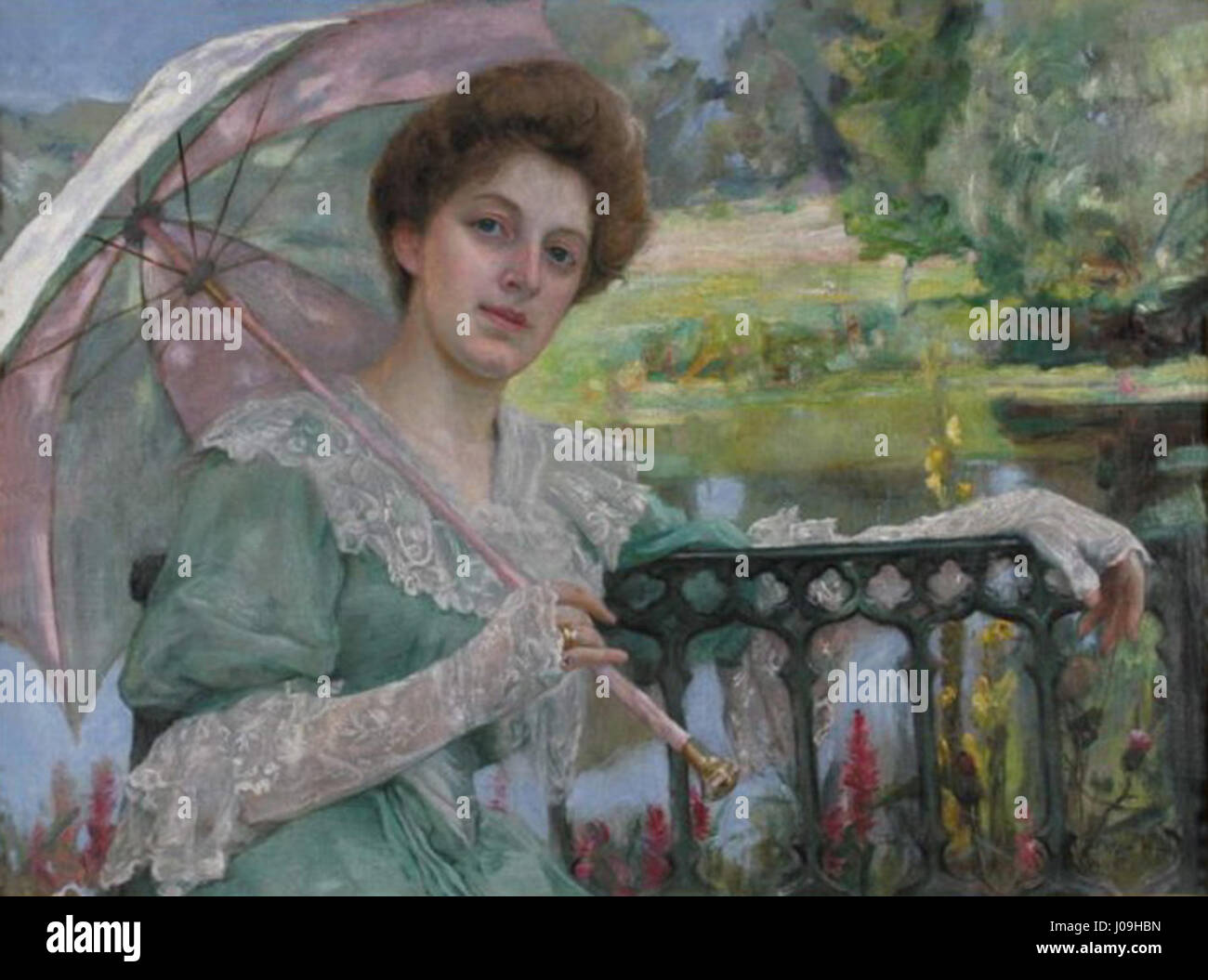 This portrait by Mordasewicz from 1905 depicts Genowefa Wezyk ...