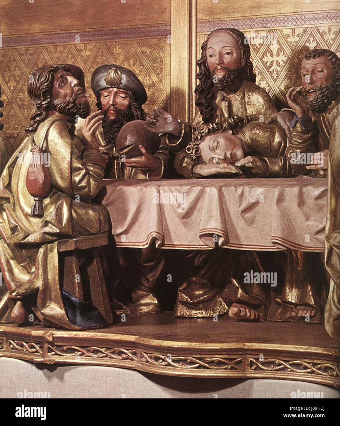 The painting 'Oltár Levoca' depicts an altar scene from Levoca ...