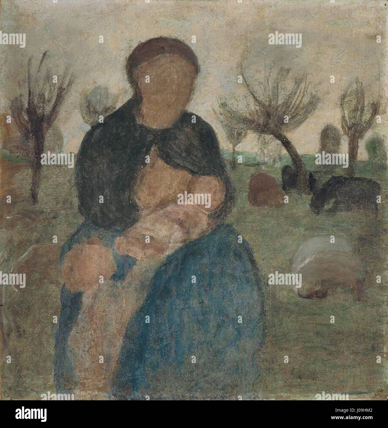 This painting by Paula Modersohn-Becker, ‘Mother with Infant’, captures ...