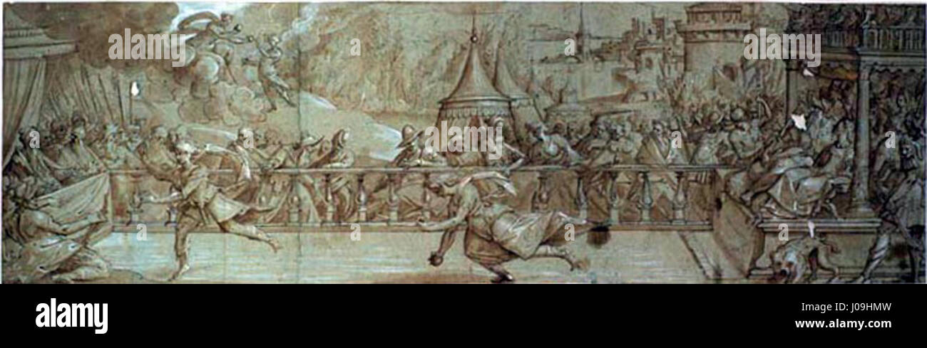 'Atalanta e Hipomenes disputando a corrida' by Paolo Veronese (circle ...