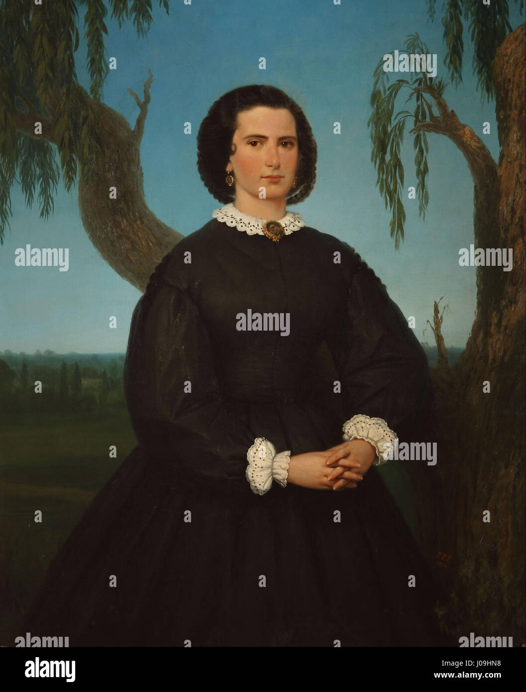 This portrait by Prilidiano Pueyrredon depicts Doña Josefa Senz ...