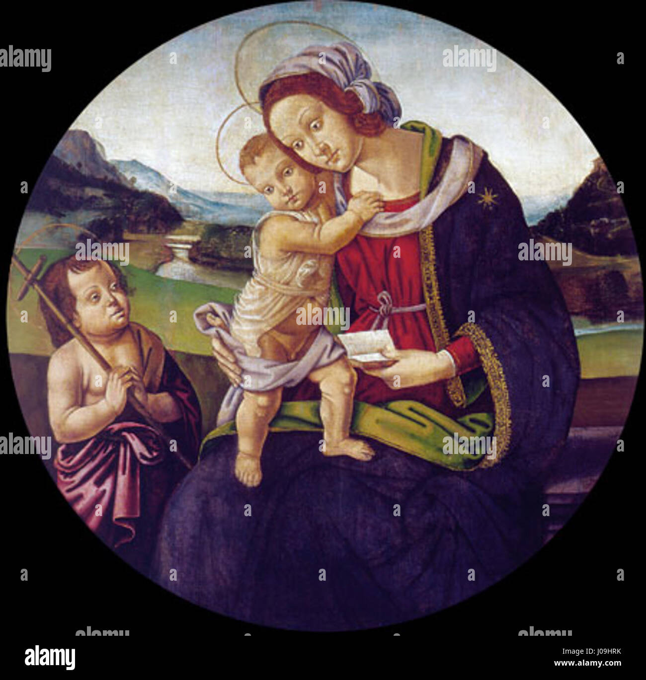 Attributed to Piero di Cosimo, this painting depicts the Virgin Mary ...