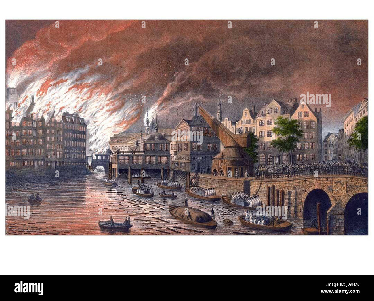 'Der Brand 1842' by Pincerno depicts the fire that ravaged the ...