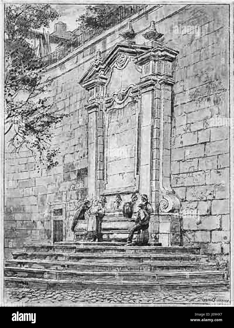 Roque Gameiro's work 'Chafariz da Rua Formosa' from Lisboa Velha ...