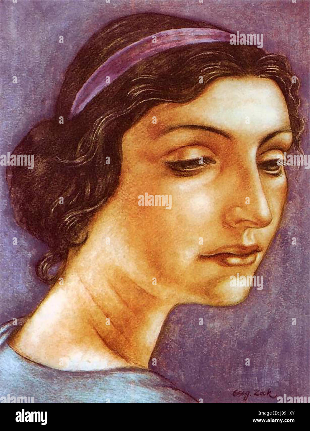 'Portret zony' is a painting depicting a woman in a formal portrait ...