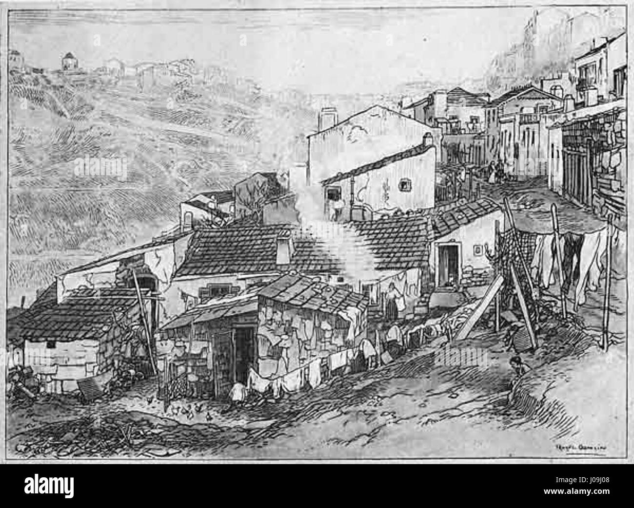 This work by Roque Gameiro captures the view of Lisbon from the ...