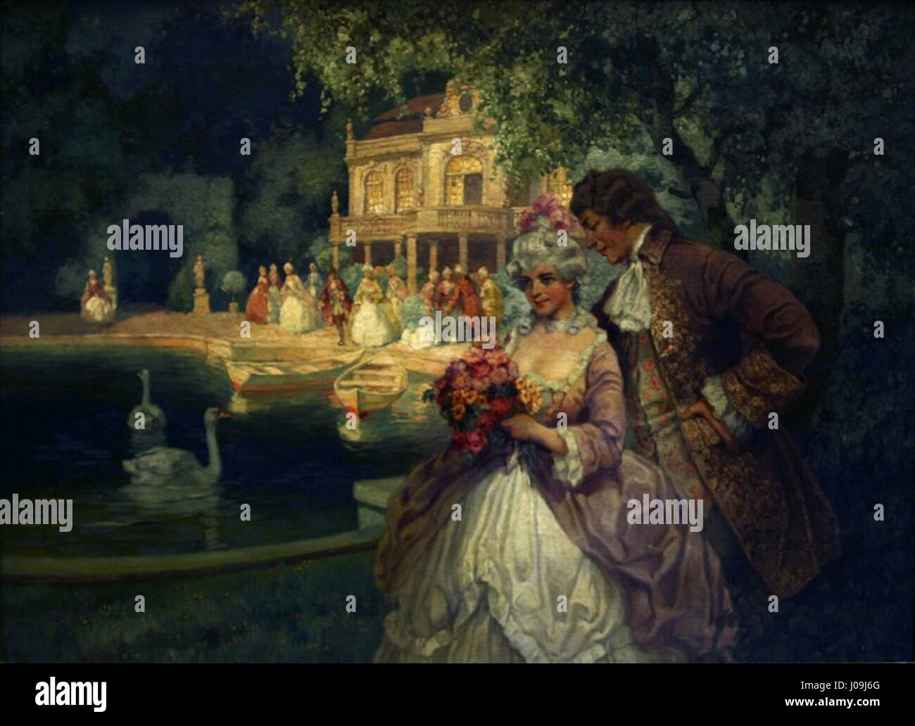 Rudolf Alfred Höger’s ‘Rokokoszene’ captures a Rococo scene with ...