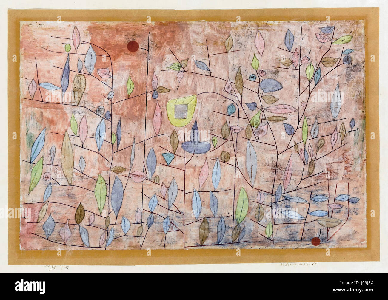 Paul Klee’s 1934 work 'Spärlich Belaubt' reflects his signature style ...
