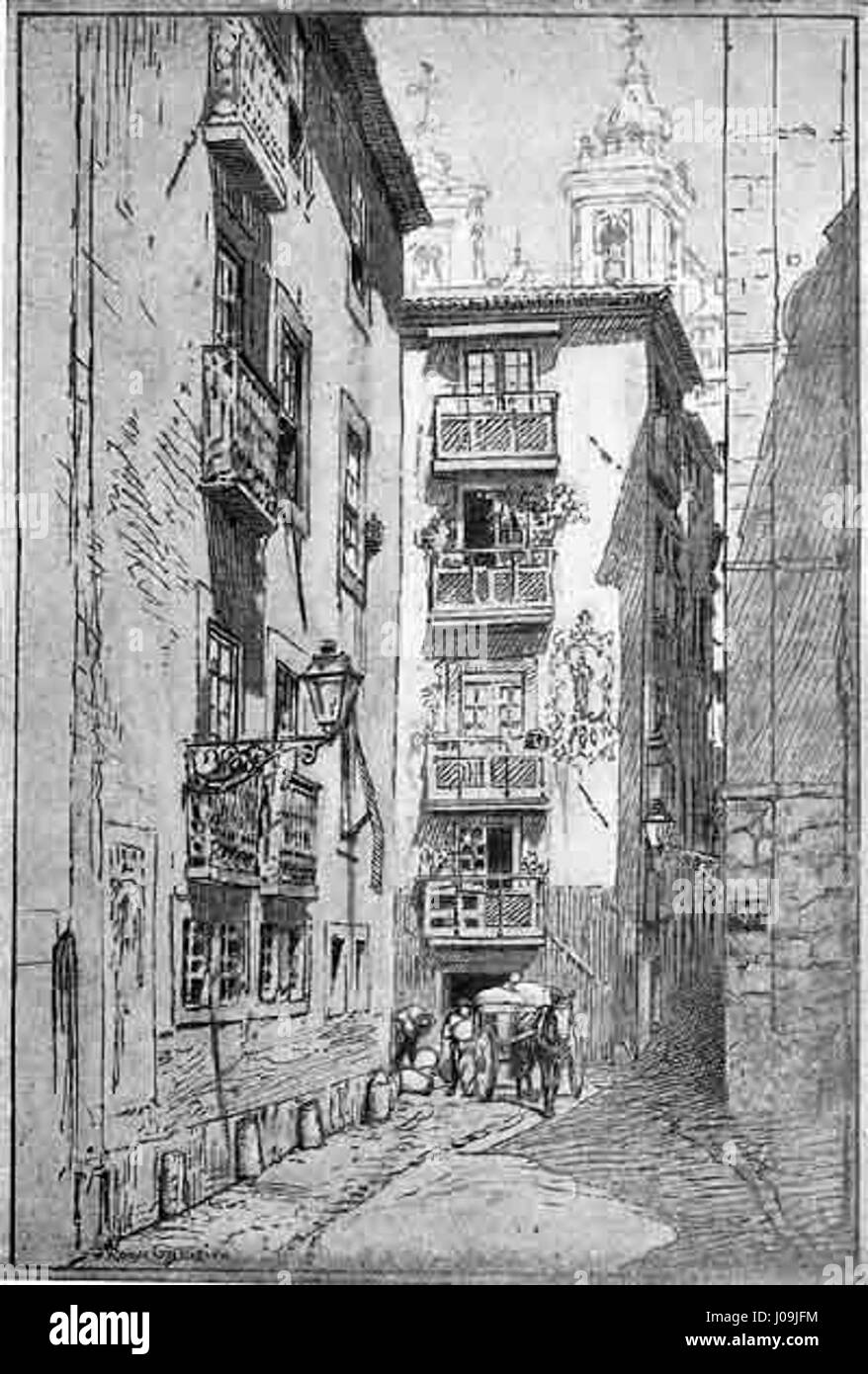 Street in lisbon portugal Black and White Stock Photos & Images - Alamy