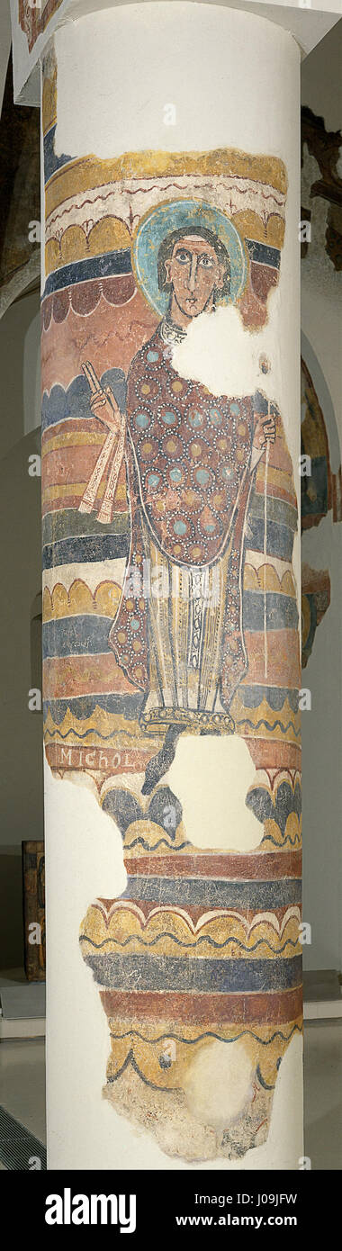 The 'Saint Nicholas' mural from the church of Santa Maria de Taüll in ...