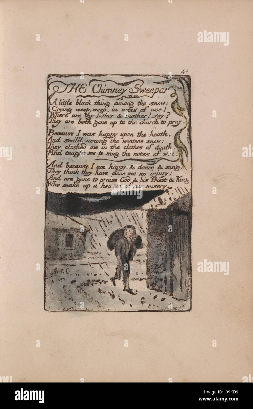 William Blake's 'The Chimney Sweeper' from 'Songs of Innocence and of ...