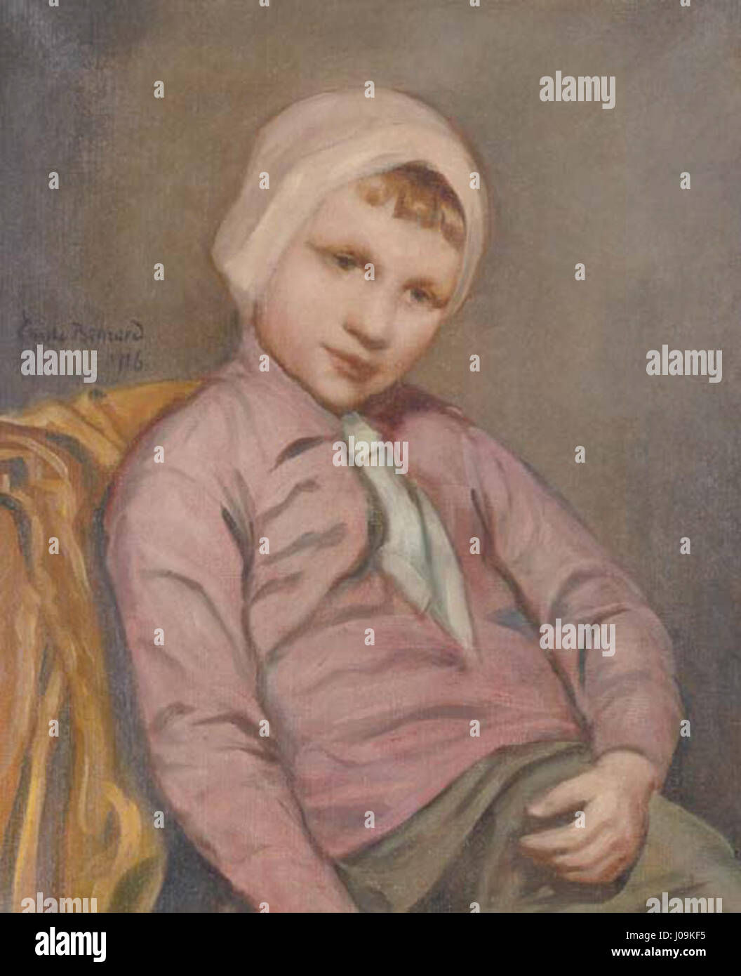 Émile Bernard's 'Jeune garçon assis' (1916) is a portrait of a young ...