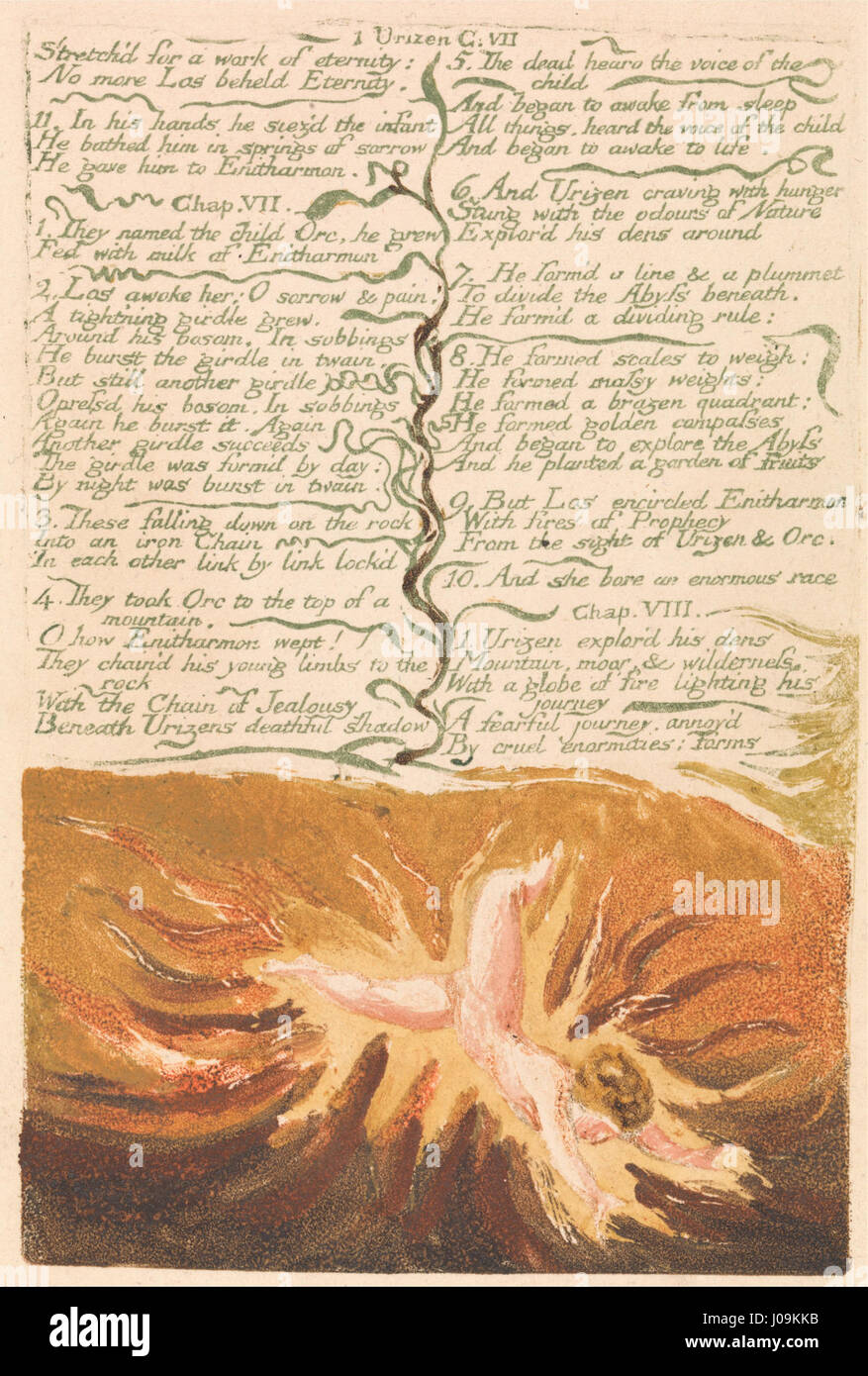This engraving by William Blake, from 'The First Book of Urizen ...