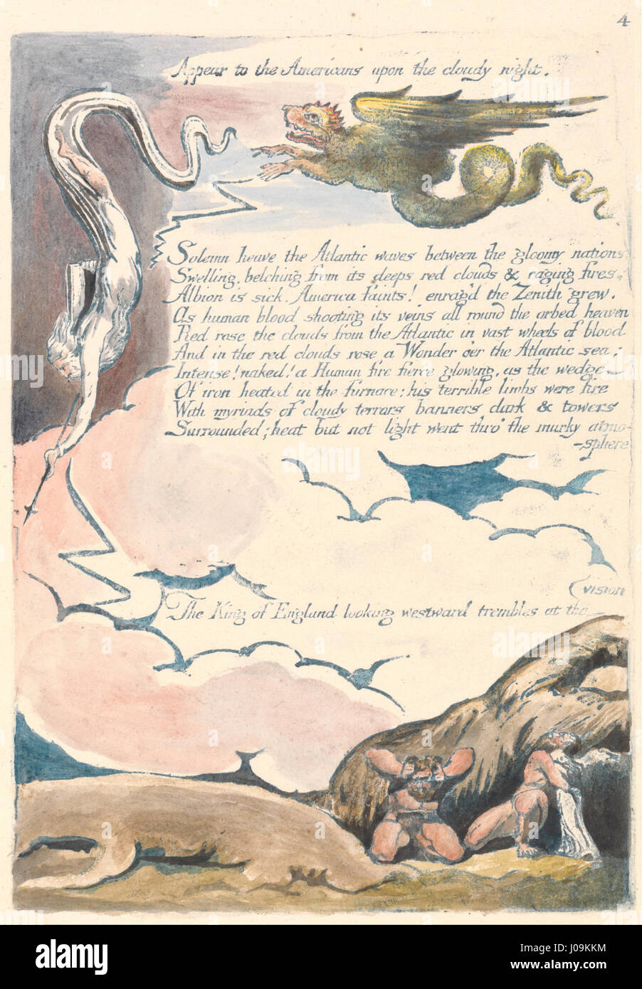 William blake america prophecy plate hi-res stock photography and ...