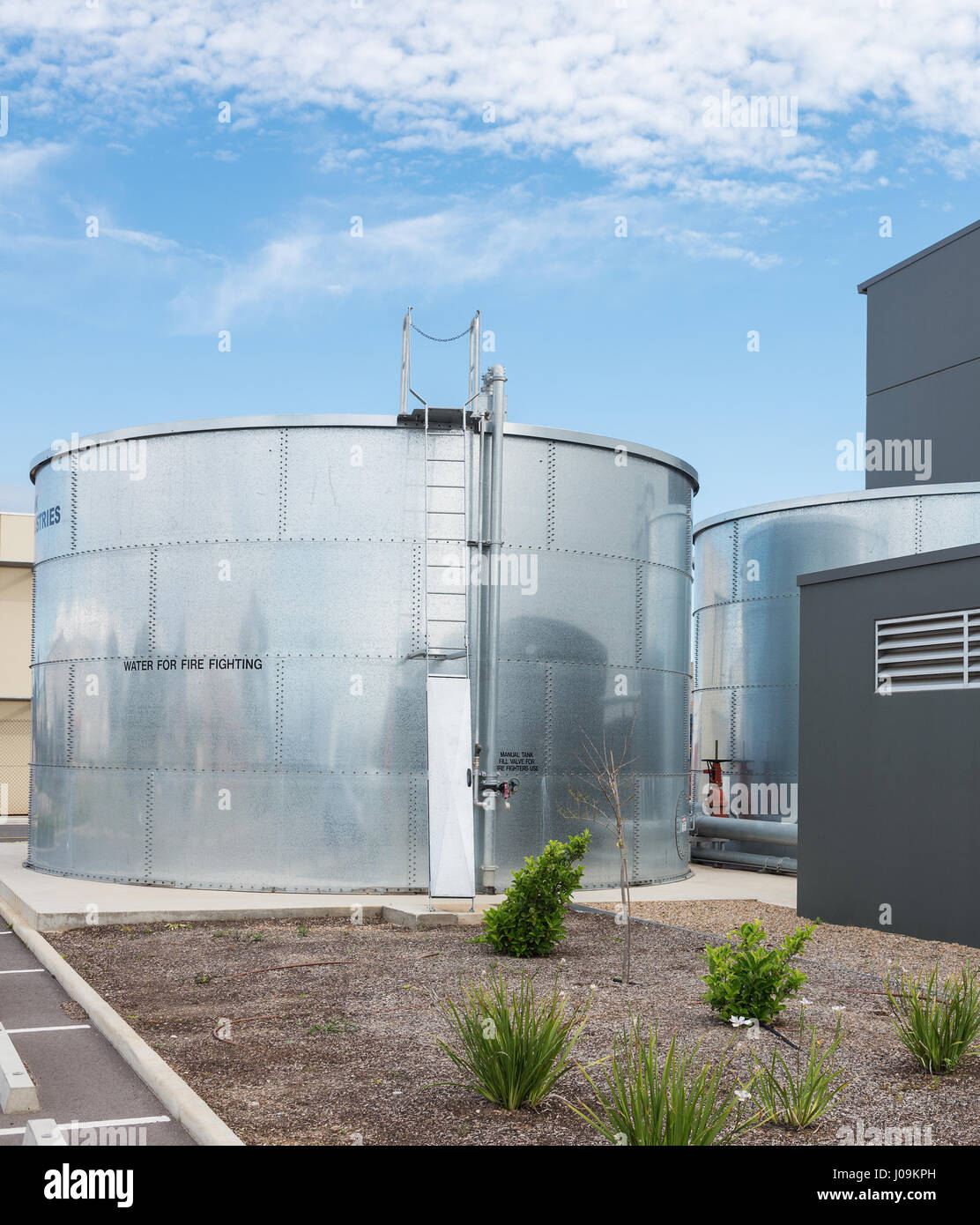 industrial water tank for fire fighting Stock Photo - Alamy