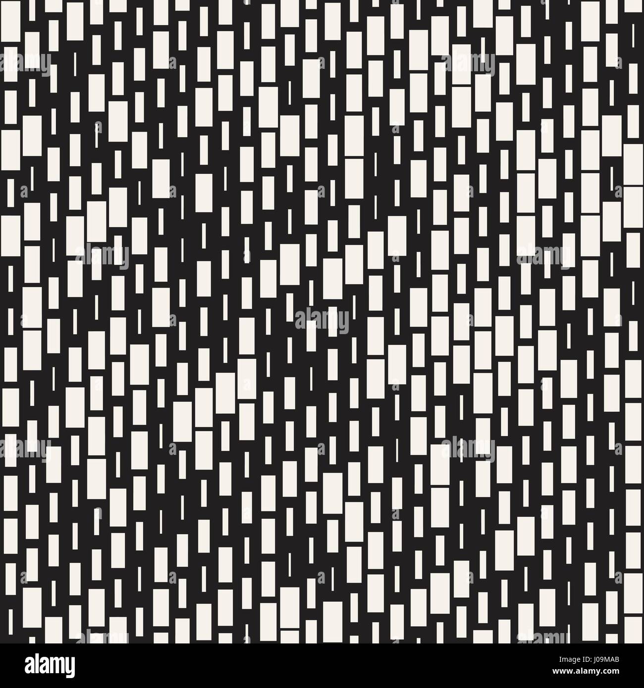 Vector Seamless Black And White Irregular Dash Rectangles Abstract Geometric Background Design
