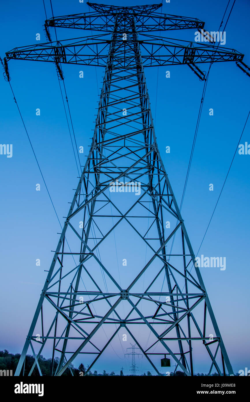 Electricity tower building structure silhouette electrical transmission ...