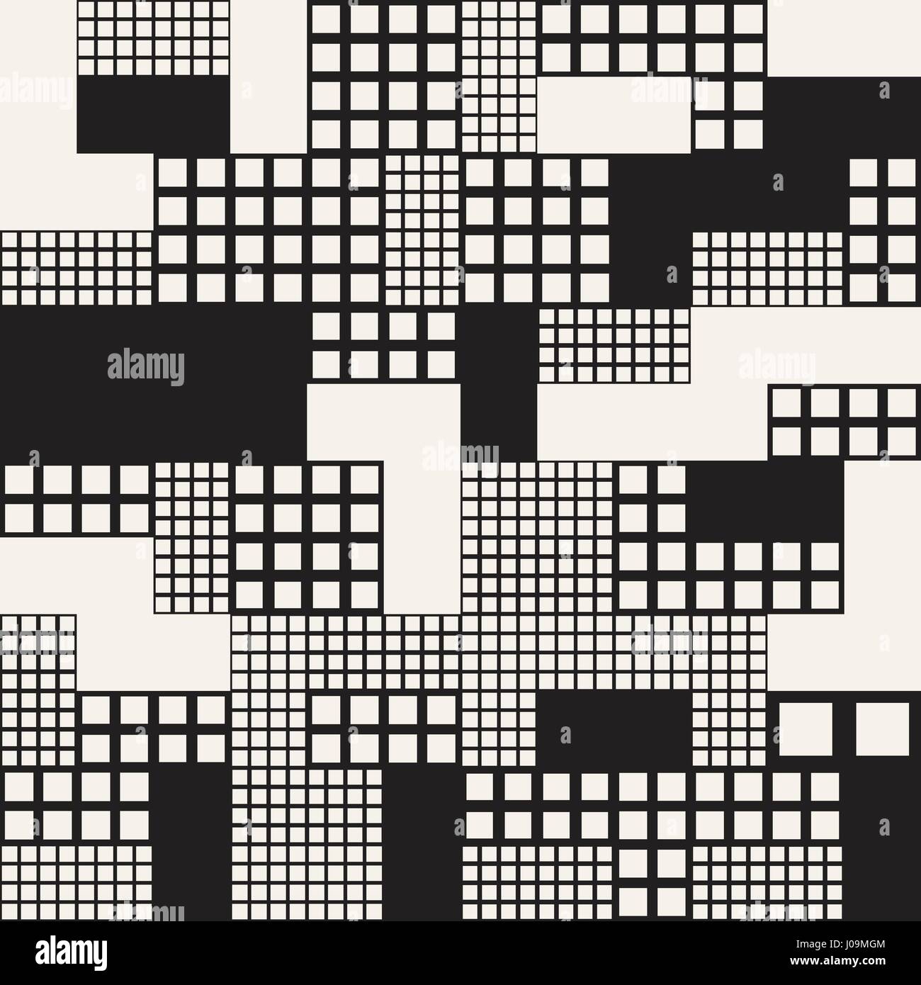 Modern Stylish Halftone Texture With Random Size Squares. Vector ...