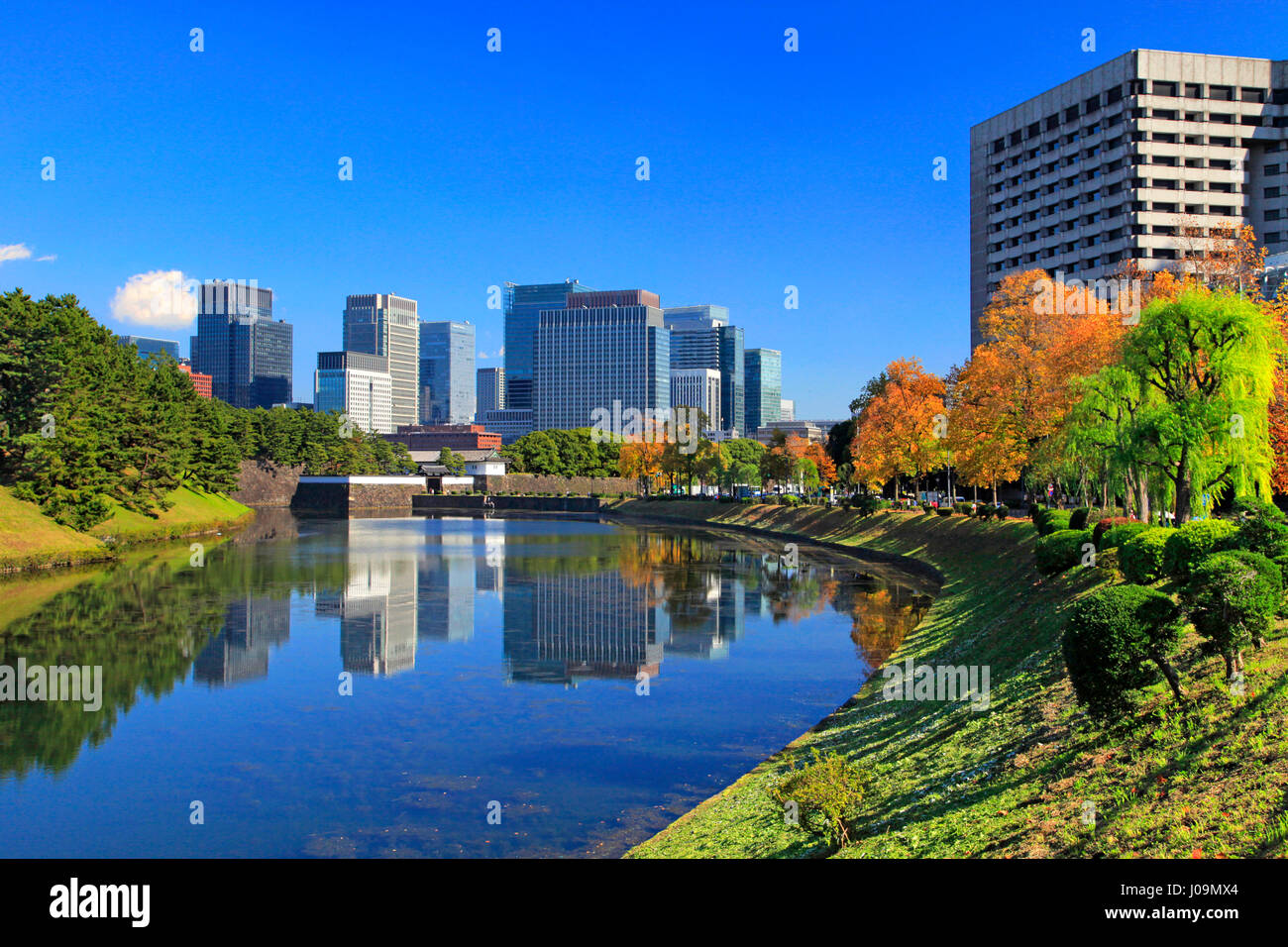Imperial Palace and Office Buildings Tokyo Japan Stock Photo - Alamy