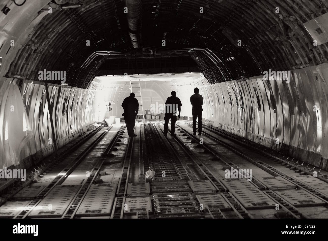 747 Jumbo Jet Interior Stock Photo - Alamy