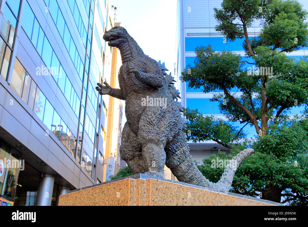 Godzira Statue in Hibiya Tokyo Japan Stock Photo - Alamy