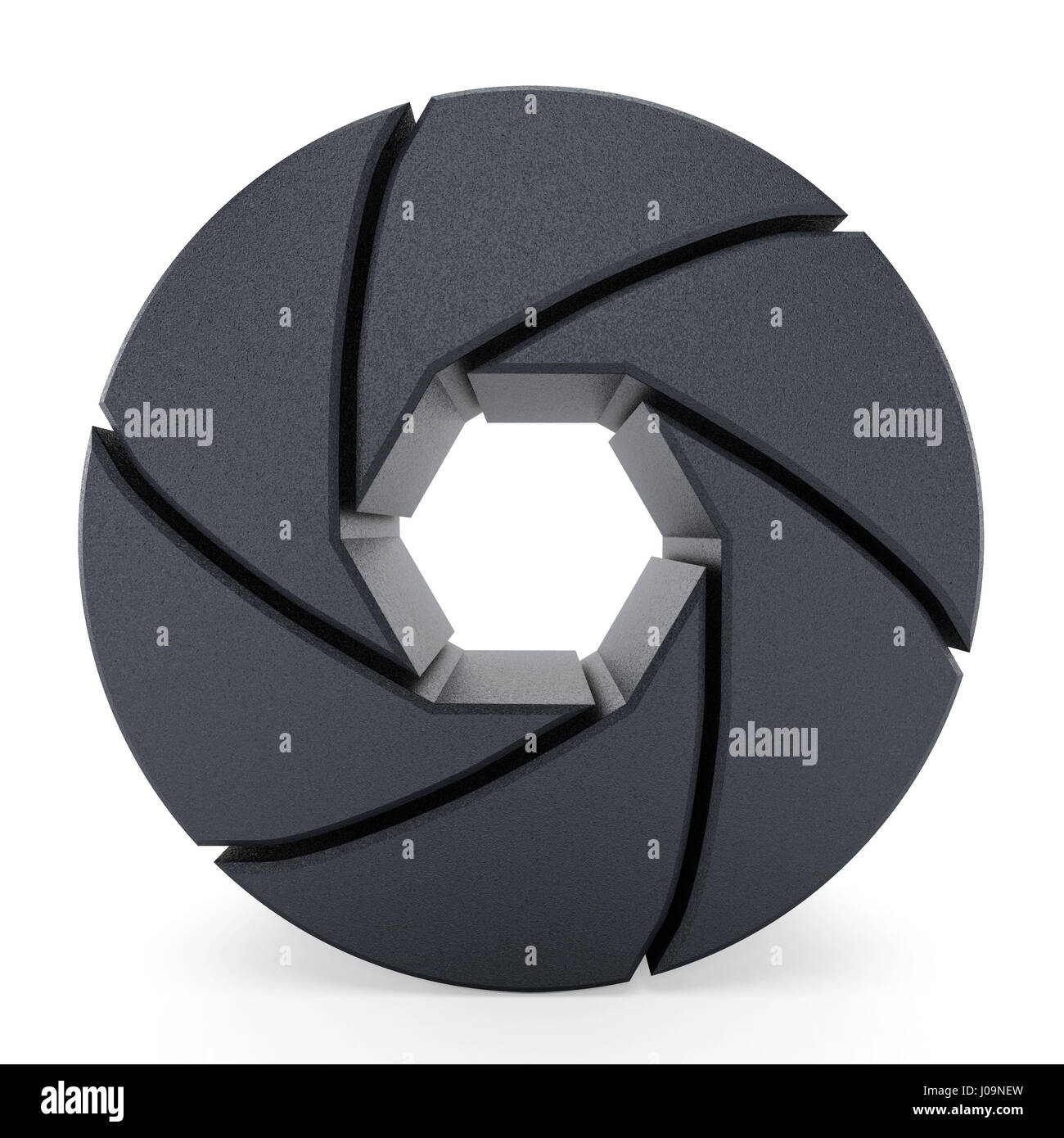 Shutter symbol isolated on white background. 3D illustration Stock ...