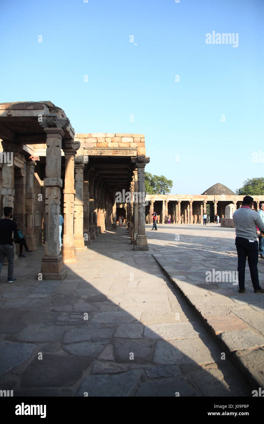Qutab minar in delhi is among the tallest and famous hi-res stock ...