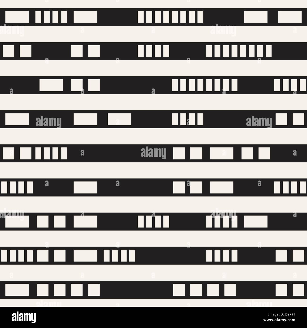 Black and White Dashed Lines Pattern. Modern Abstract Vector Seamless Background Stock Vector ...