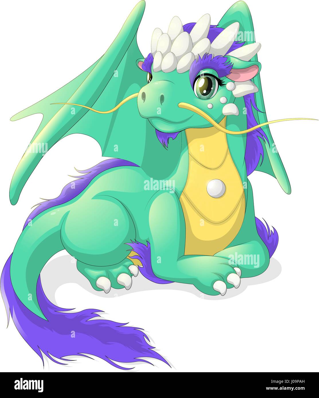 Pretty green dragon Stock Vector Image & Art - Alamy
