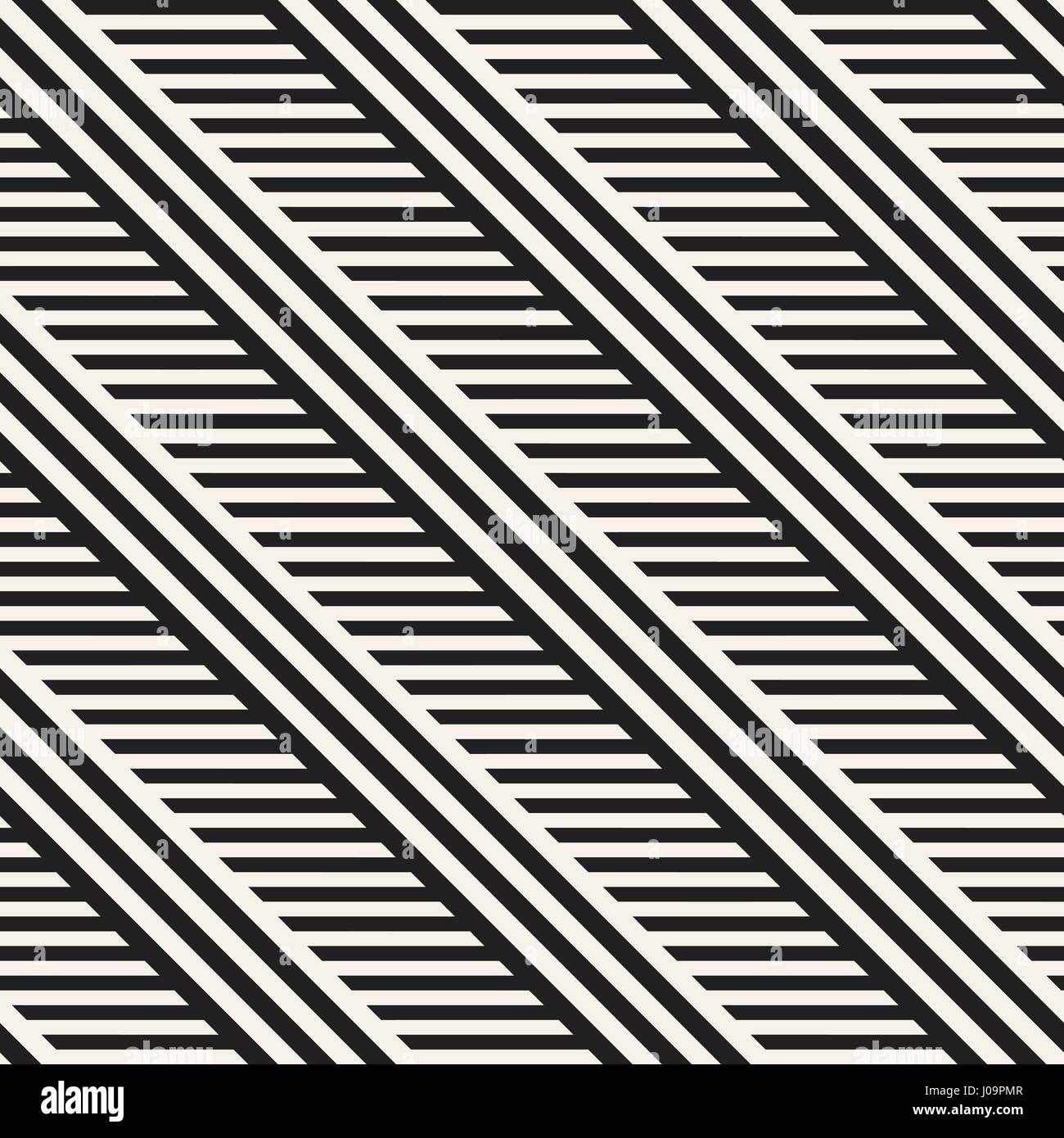 Interlacing Parallel Stripes. Vector Seamless Monochrome Pattern Stock ...