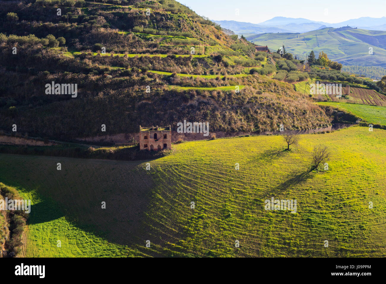 View of old Italian rural house, called Casa Cantoniera Stock Photo - Alamy