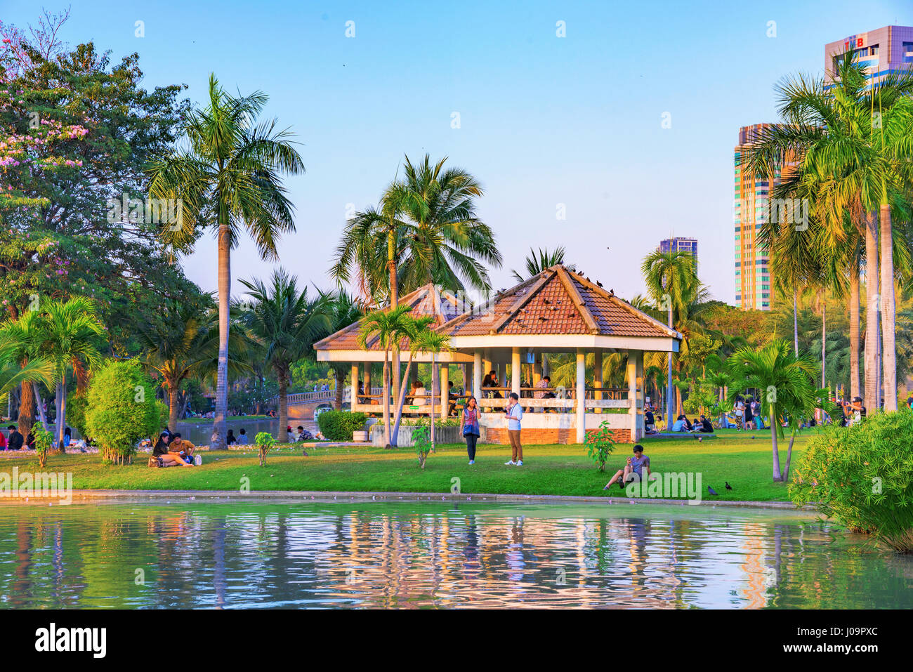 BANGKOK, THAILAND - FEBRUARY 04: This is a view of Chatuchak park ...