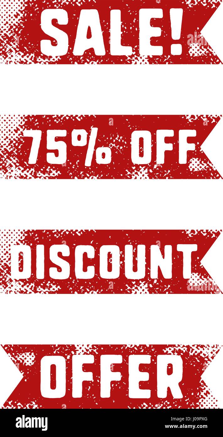 Red ribbons black friday Stock Vector Images - Alamy