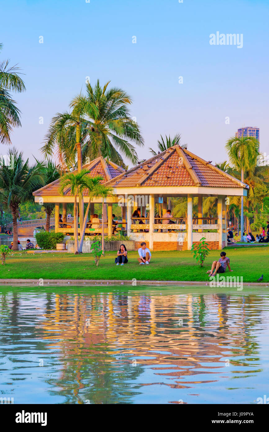 BANGKOK, THAILAND - FEBRUARY 04: This is a view of Chatuchak park ...