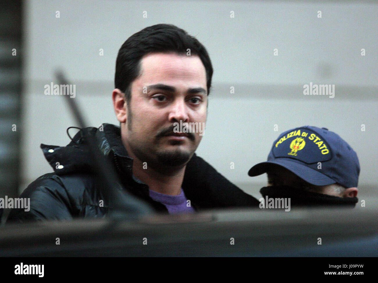 Mafia boss Giovanni Nicchi arrested by police in Palermo Stock Photo ...