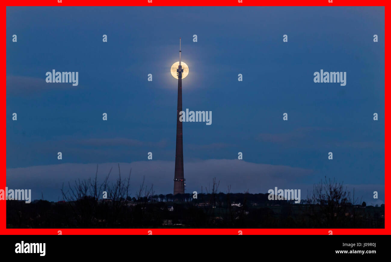 PABEST April's full moon, also known as a 'Pink Moon', is seen near ...