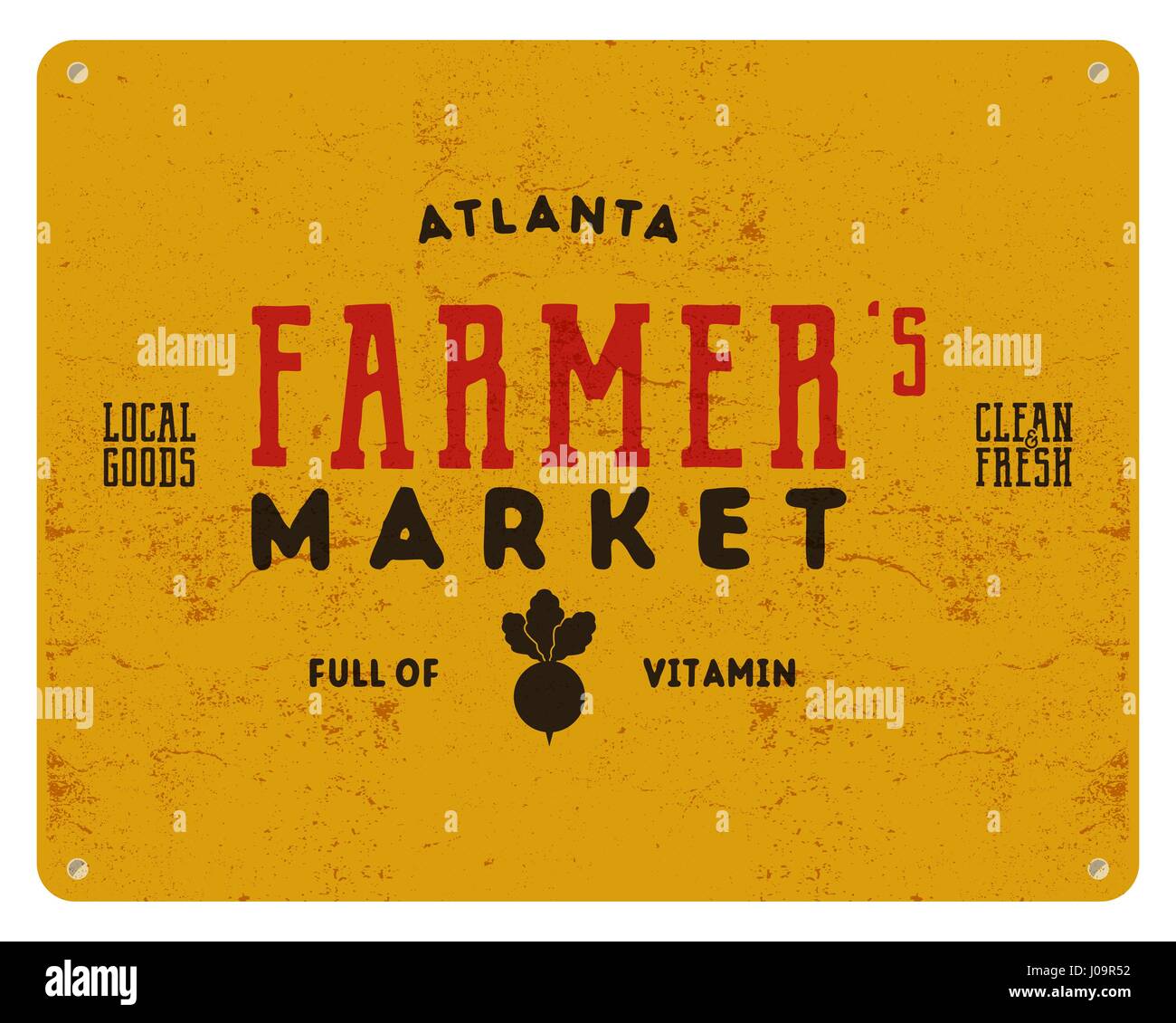 Vintage produce poster Stock Vector Images - Alamy