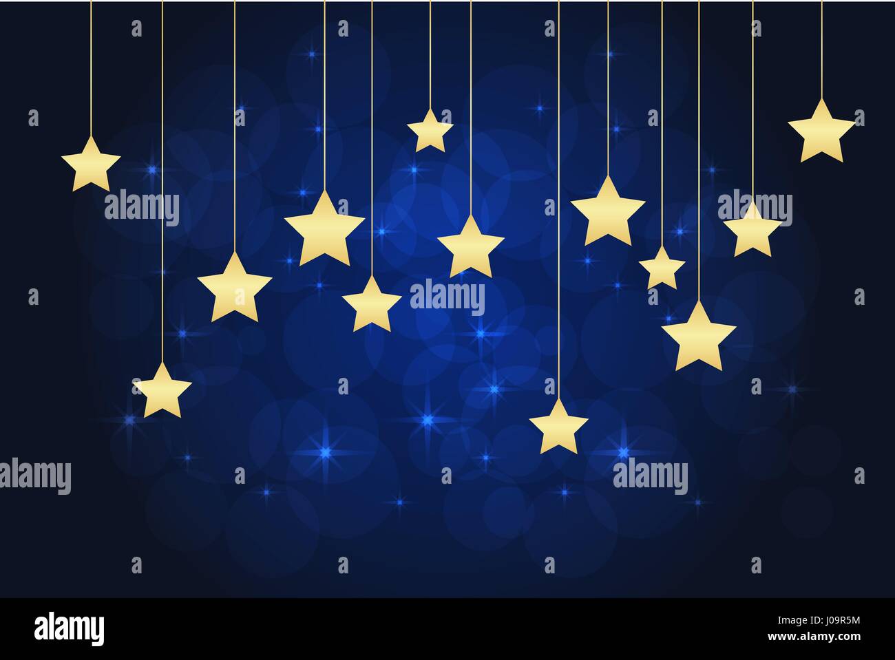 Abstract blue background with stars. Vector illustration Stock Vector ...