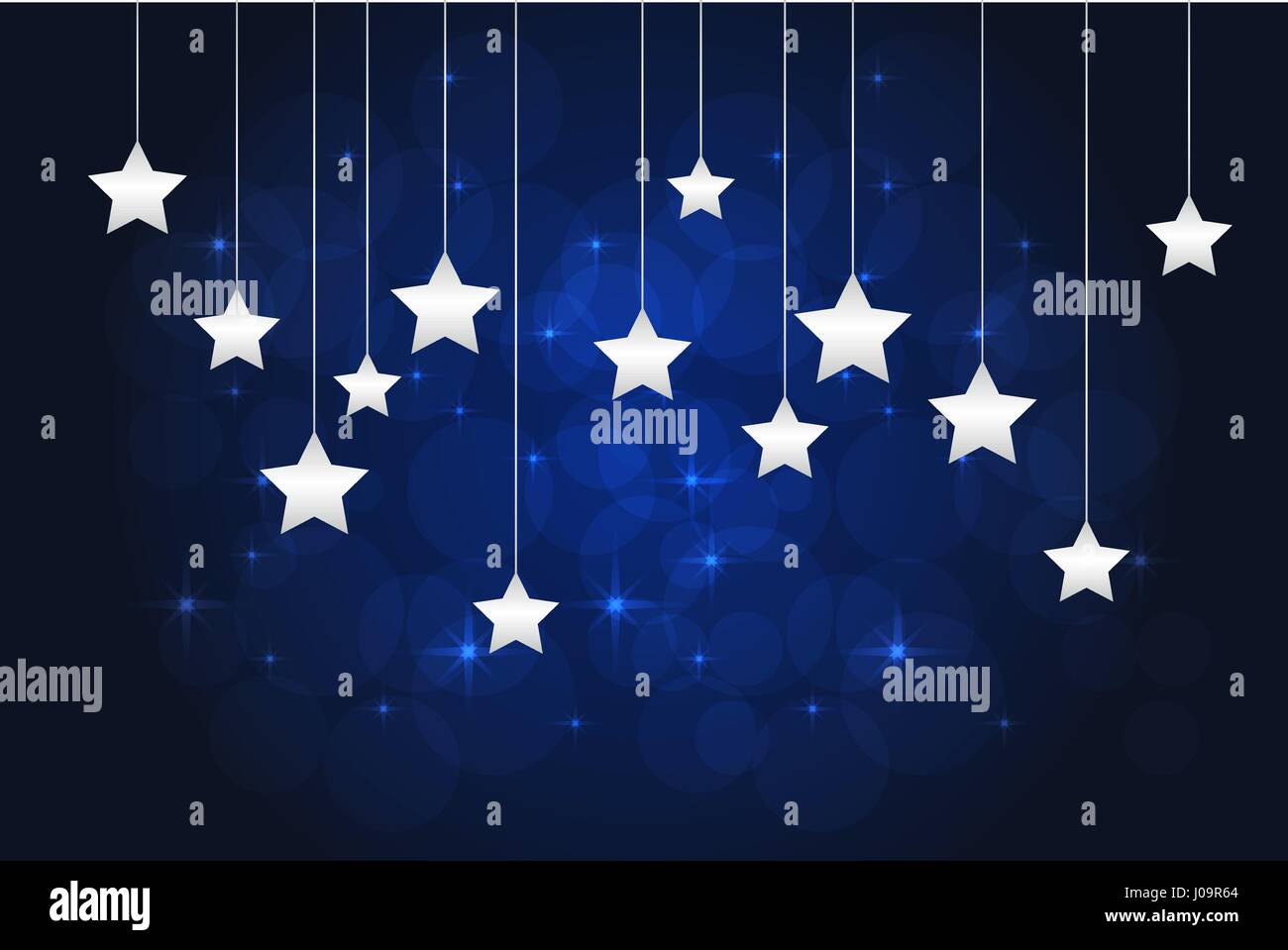 Abstract blue background with stars. Vector illustration Stock Vector ...