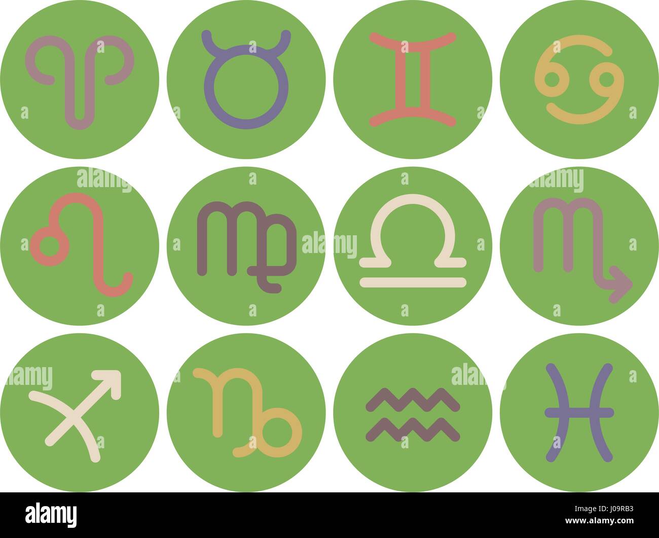 Zodiac symbols hi-res stock photography and images - Alamy