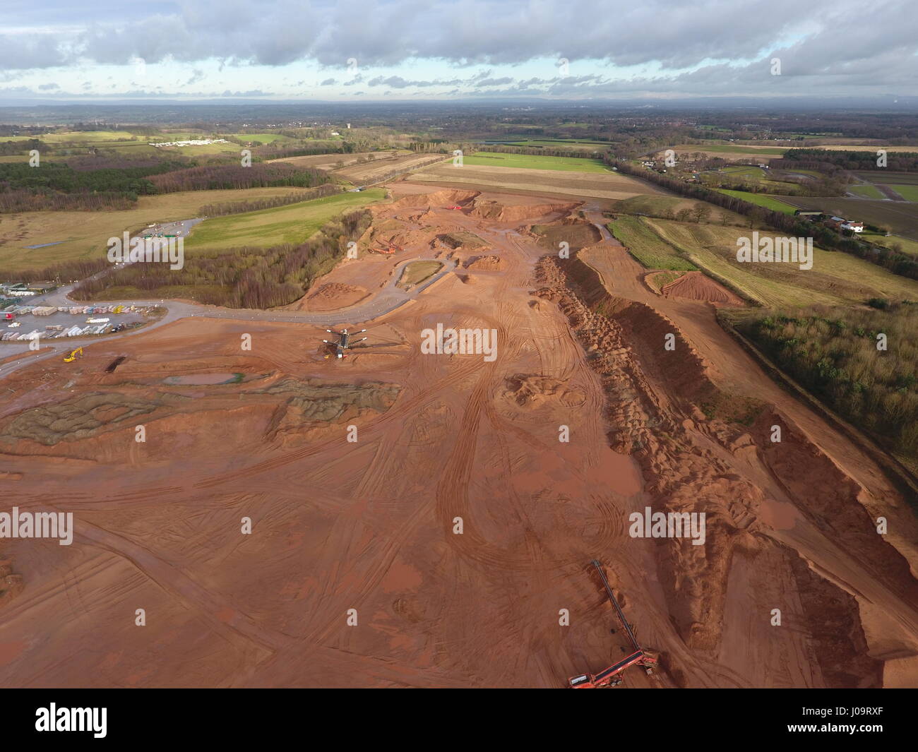 Aerial photograph of Oakmere Sand Quarry, Cheshire Stock Photo - Alamy