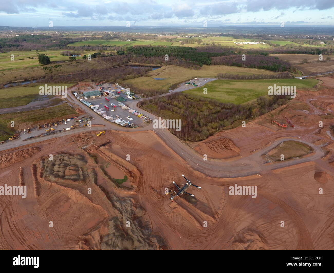 Aerial photograph of Oakmere Sand Quarry, Cheshire Stock Photo - Alamy