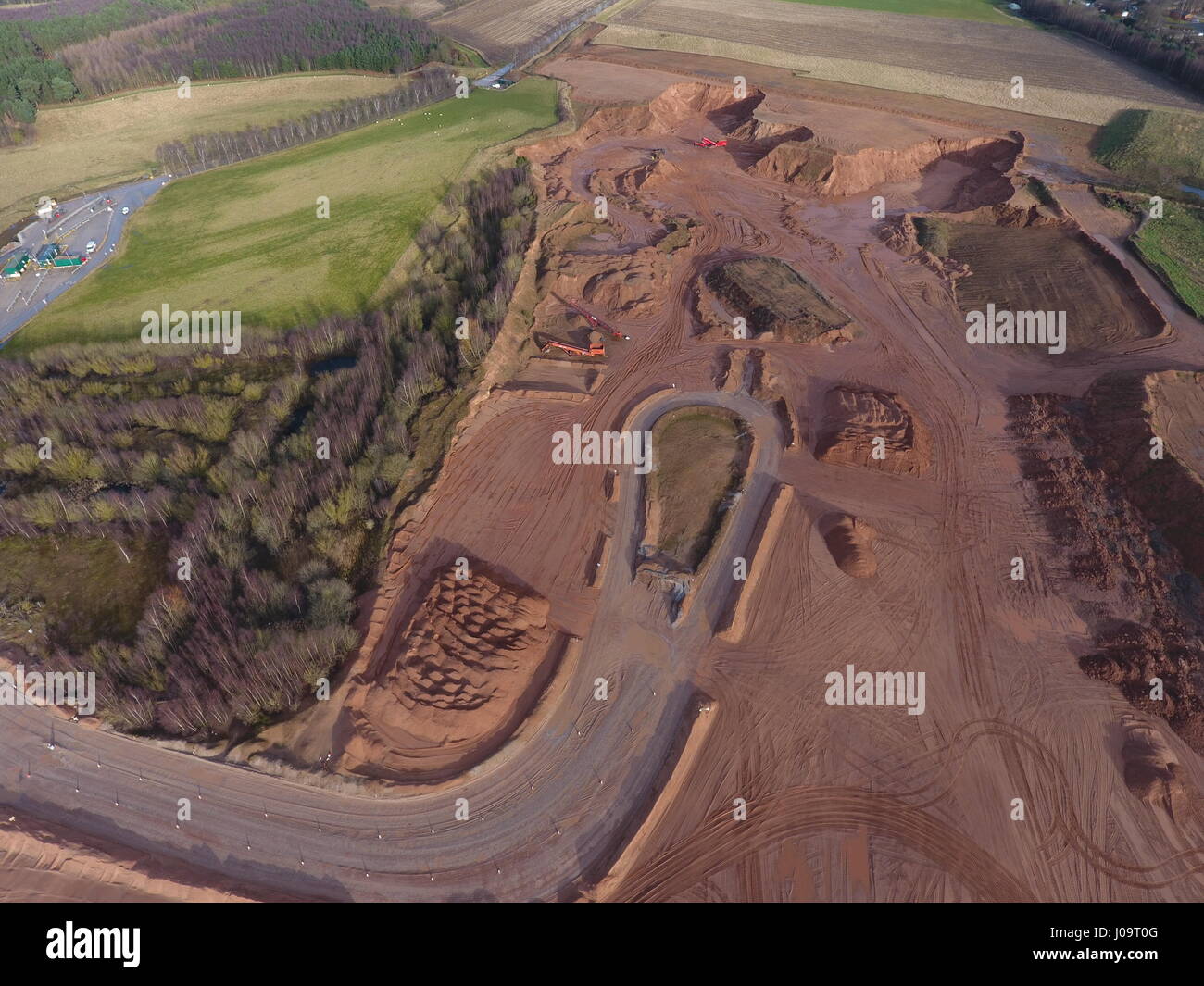 Aerial photograph of Oakmere Sand Quarry, Cheshire Stock Photo - Alamy