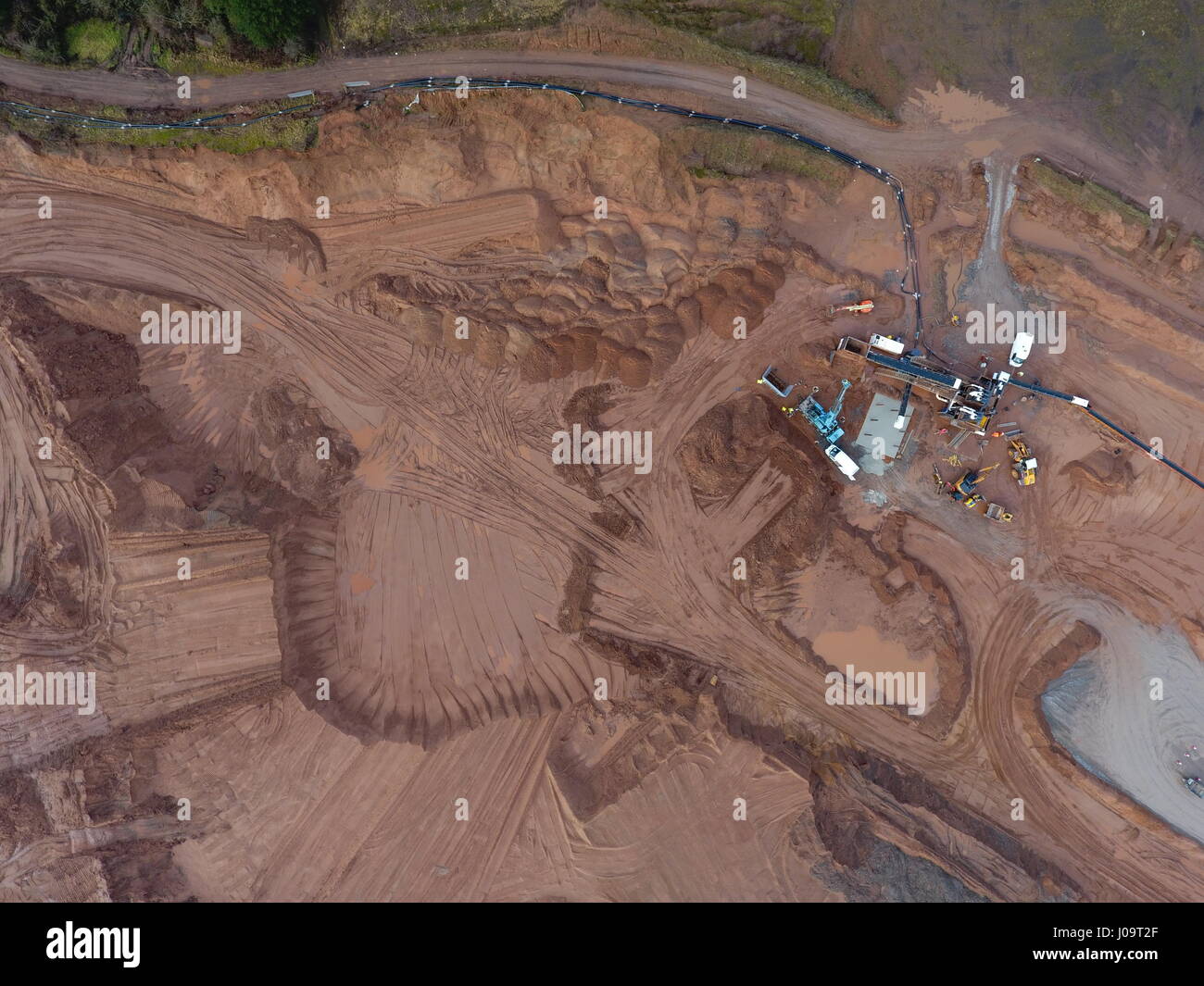 Aerial photograph of Oakmere Sand Quarry, Cheshire Stock Photo - Alamy