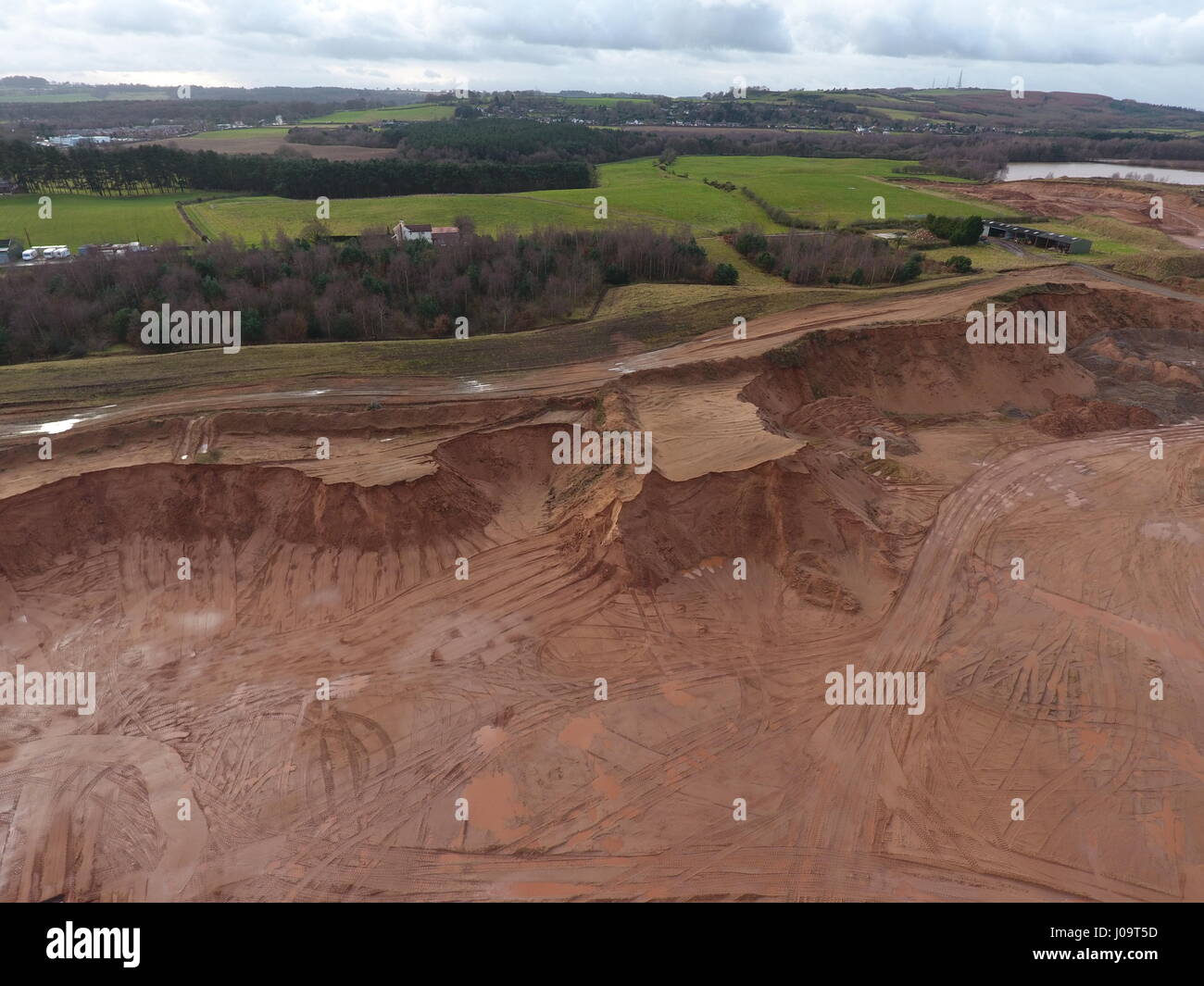 Aerial photograph of Oakmere Sand Quarry, Cheshire Stock Photo - Alamy