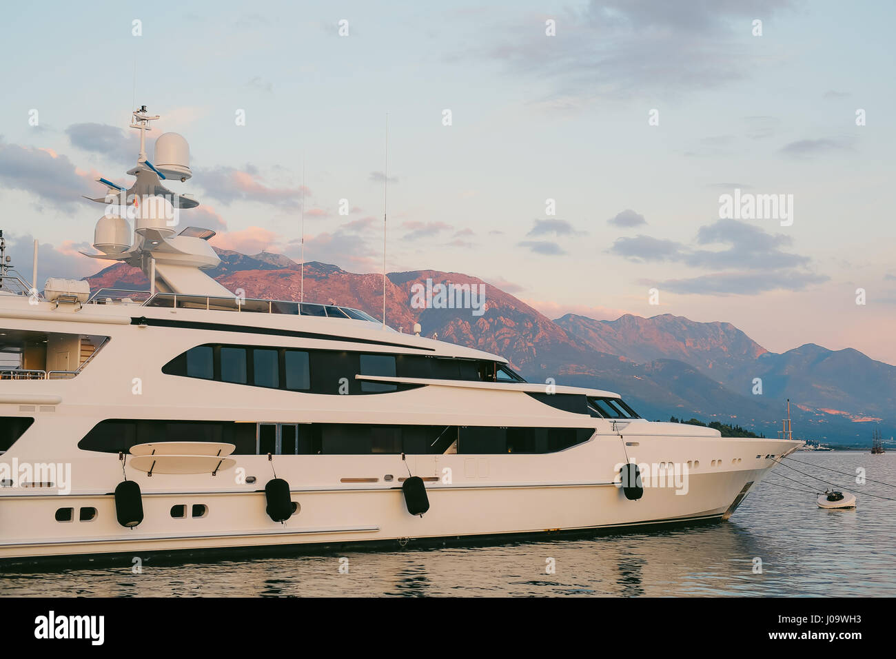 Yacht Porto Montenegro. Elite area of Tivat Stock Photo - Alamy