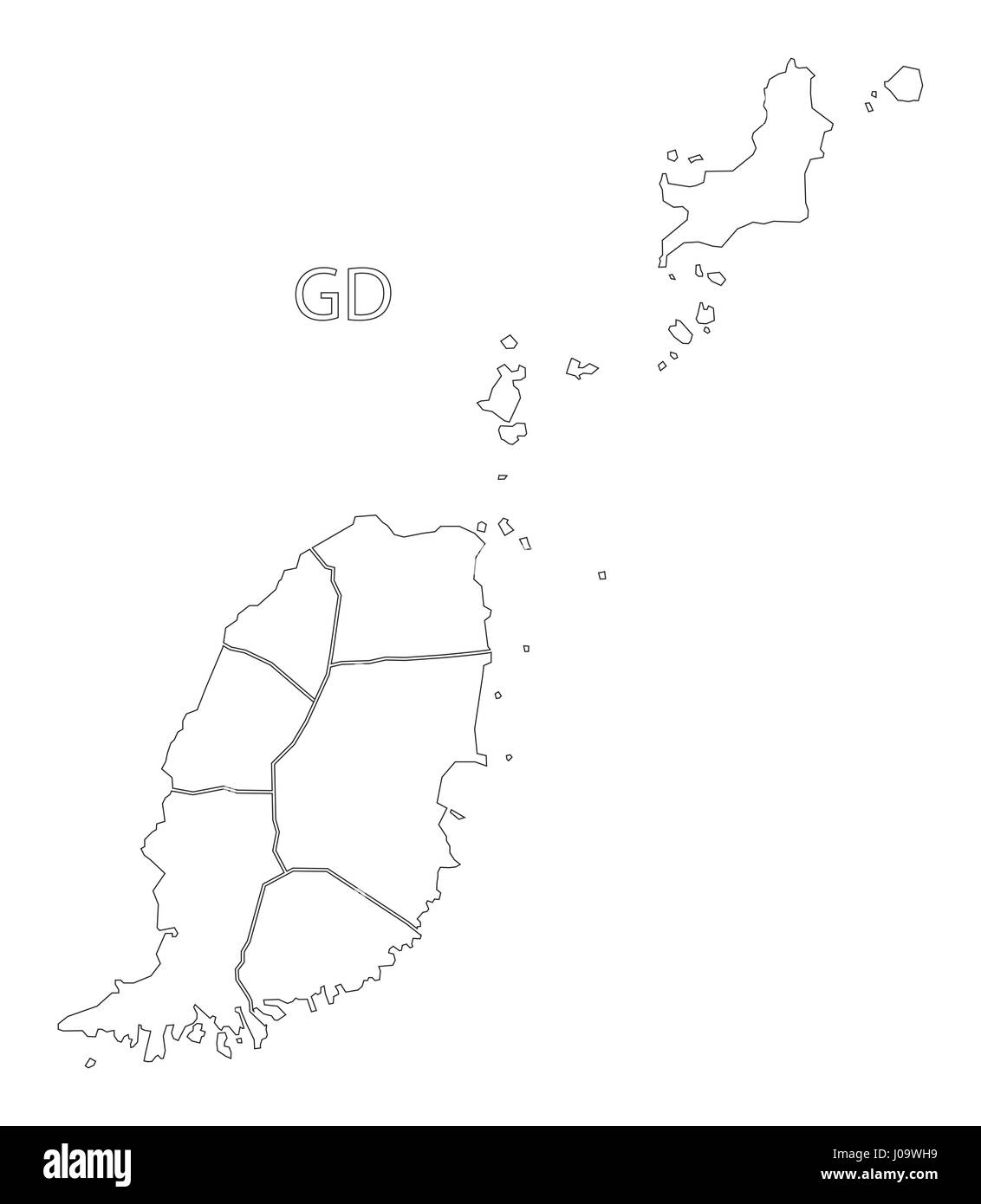 Outline Map Grenada Vector Design Template Stock Vector Royalty Free Stock Vector Outline Map Of ...