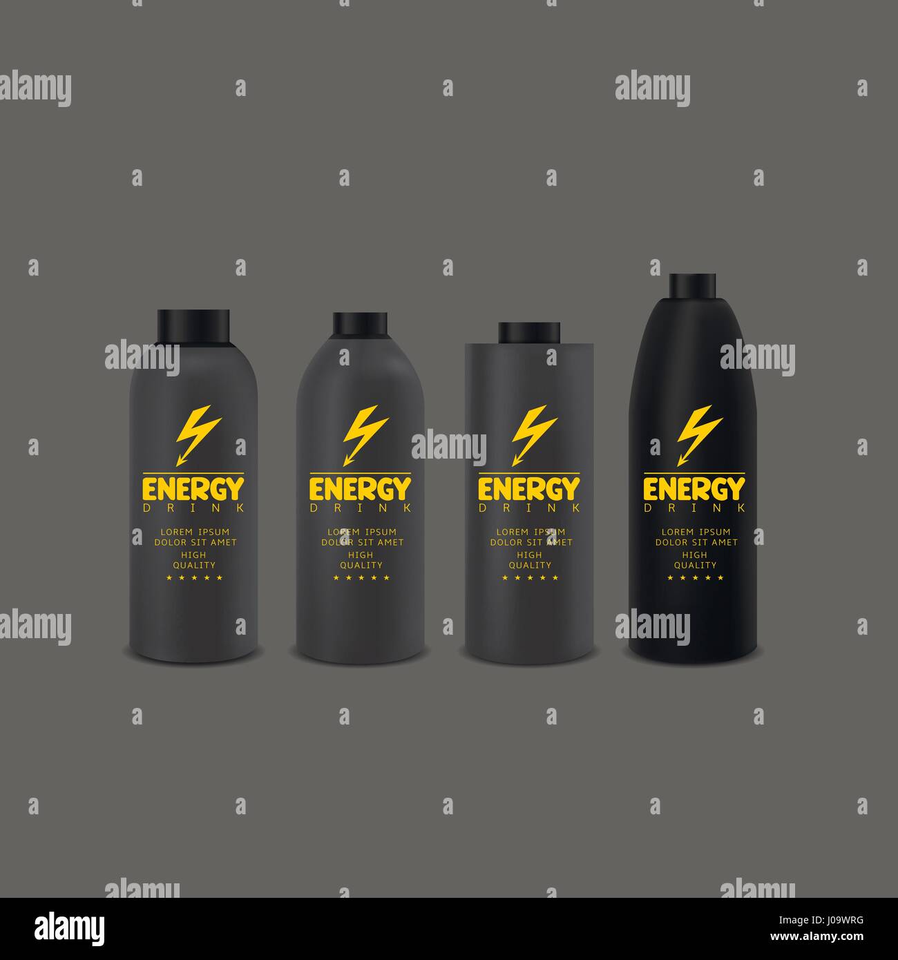 Energy drink bottle set Stock Vector Image & Art - Alamy
