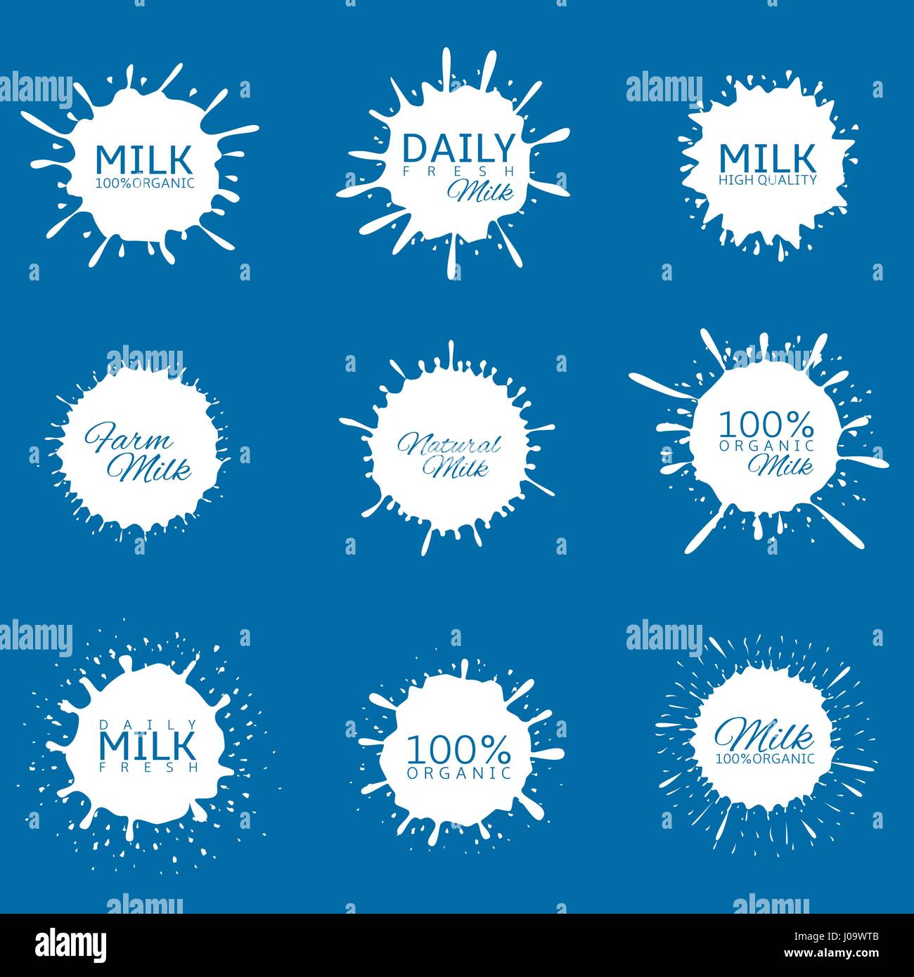 Milk splash set Stock Vector Image & Art - Alamy